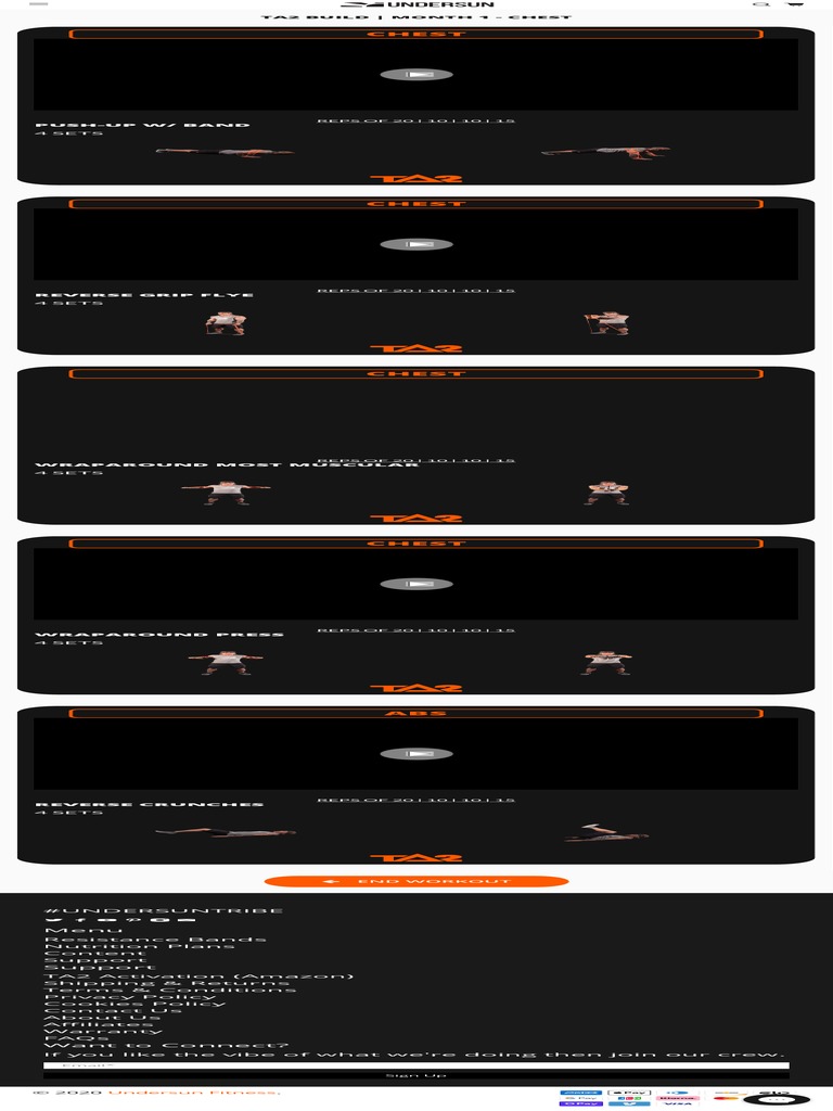 TA2 Build Month 1 - Chest - Undersun Fitness | PDF
