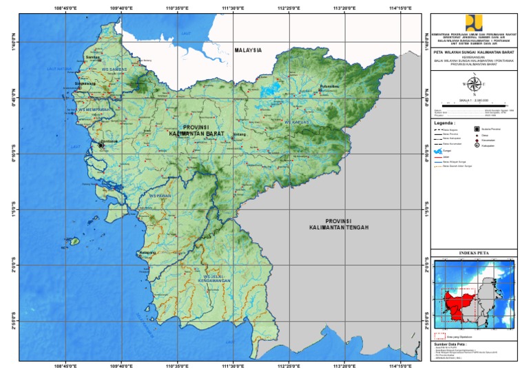 Peta Wilayah Sungai Kalimantan Barat | PDF