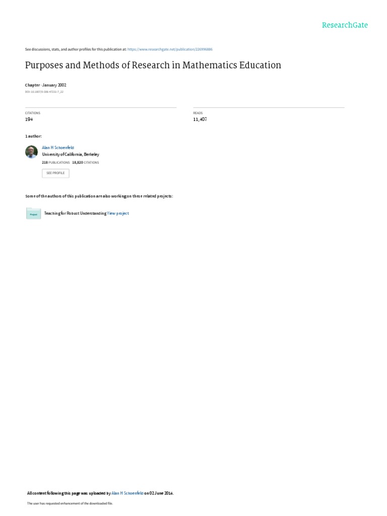 Research Methods in Math Education | PDF | Mathematics | Theory