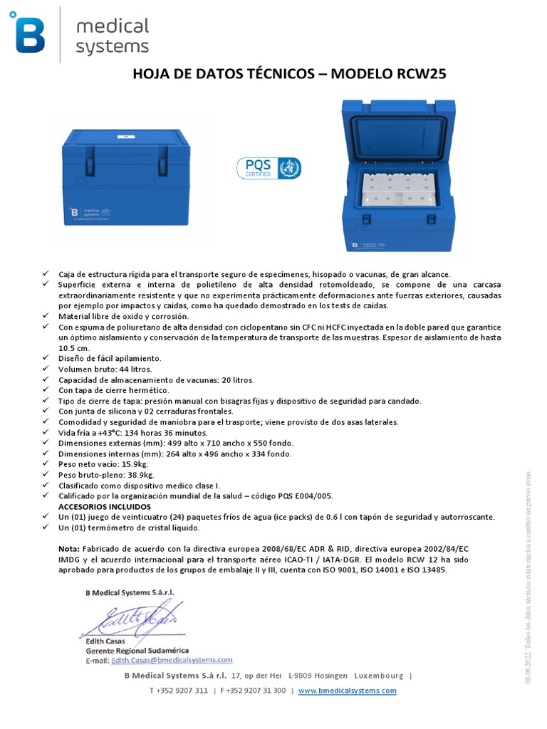 Hoja Datos Tecnico RCW25-. | PDF