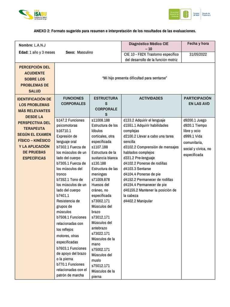 Anexo 2_ Cuadro CIF L.A.N.J | PDF