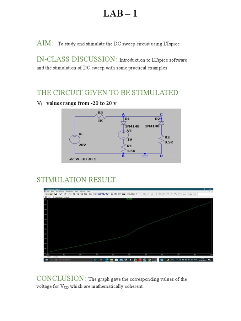 DC Sweep Circuit Study in LTspice | PDF