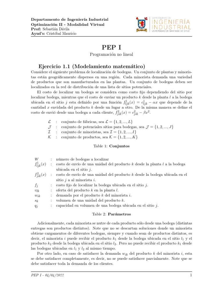 (Opti II Virtual) (PEP II) 2 | PDF | Optimización Matemática | Ciencia ...