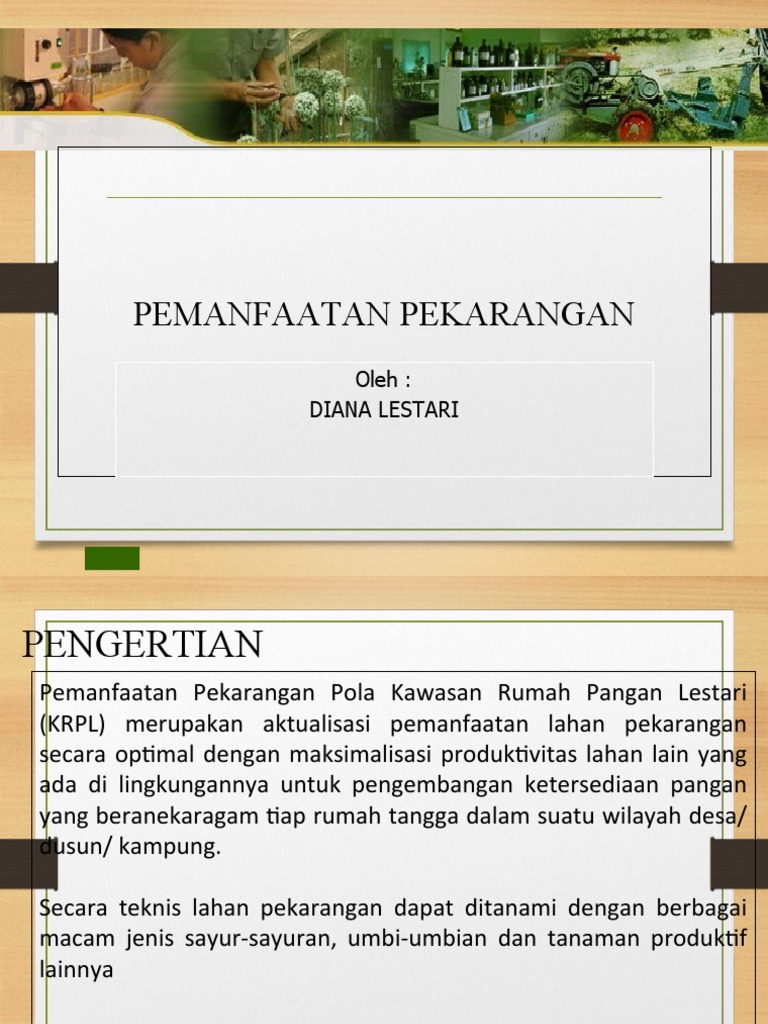 Materi Penyuluhan KRPL | PDF