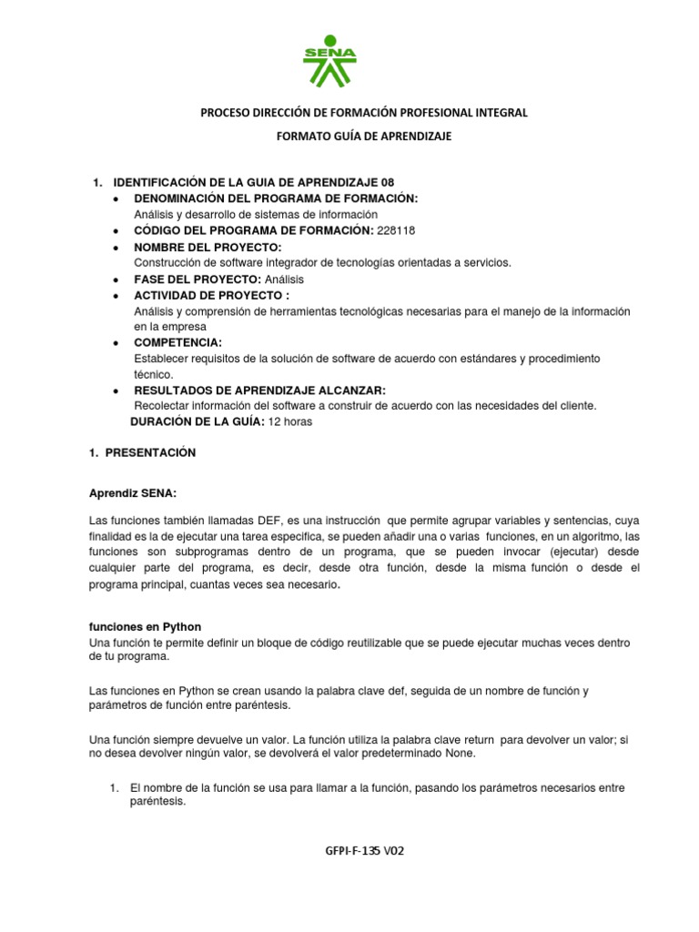 Guíaaprendizaje Funciones Python Pdf Python Lenguaje De Programación Programación