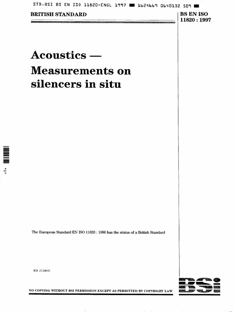 EN ISO 11820-1996 - en | PDF | International Organization For ...