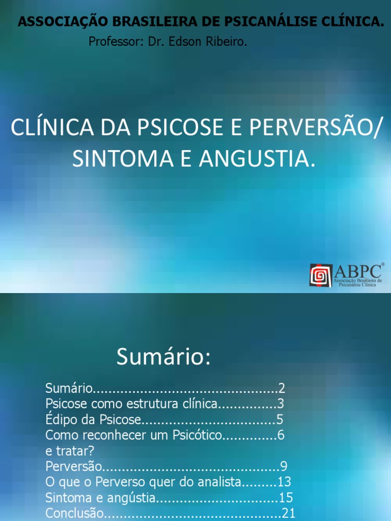 Clínica da Psicose e Perversão | PDF | Autoajuda