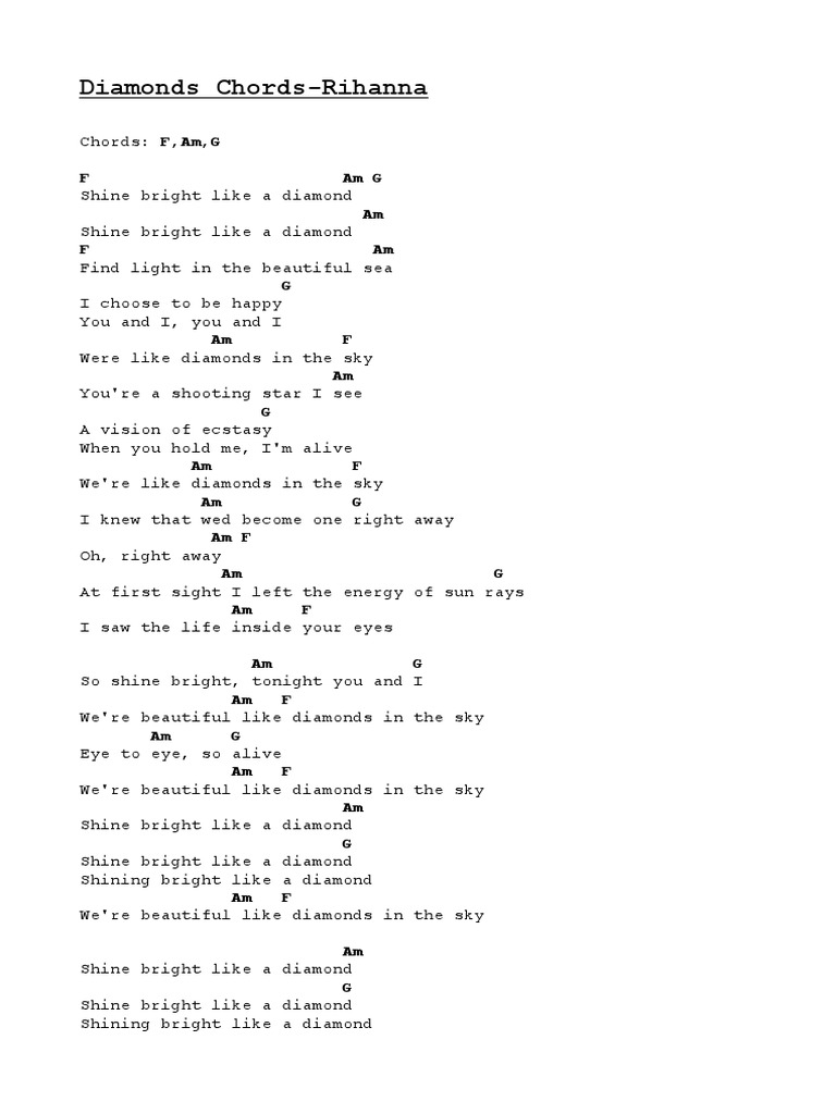 Diamonds Rihanna | PDF