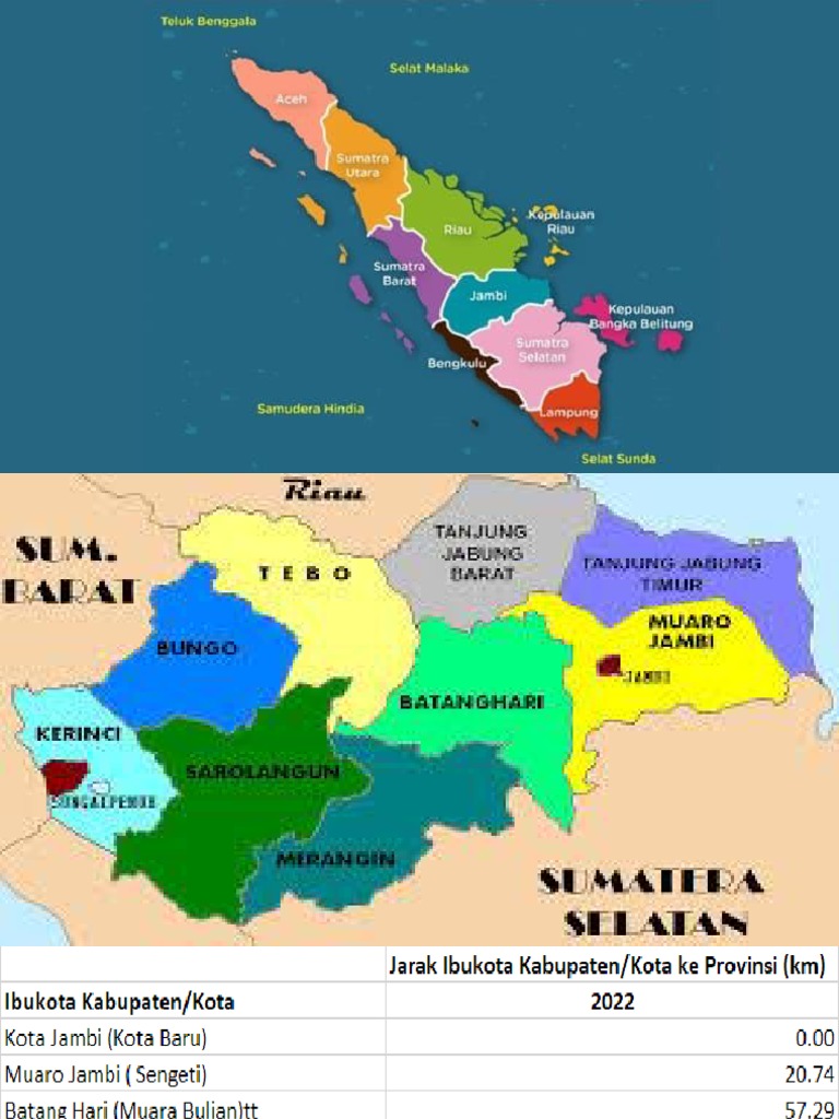 Peta Wilayah Provinsi Jambi | PDF