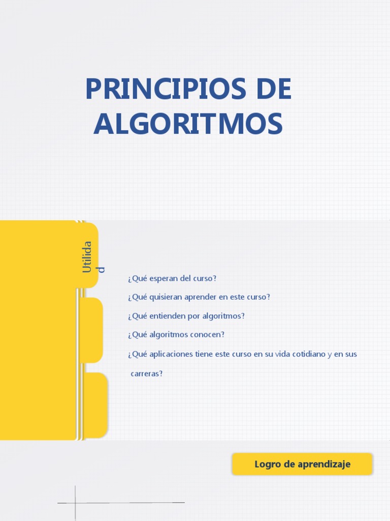 Sesion 1 - Principios de Algoritmos | PDF | Algoritmos | Lenguaje de programación