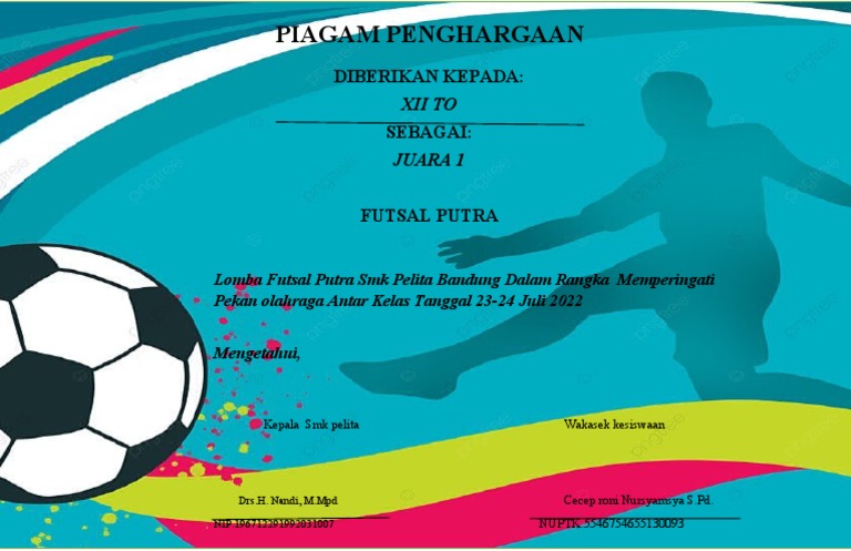 Sertifikat Futsal Real | PDF