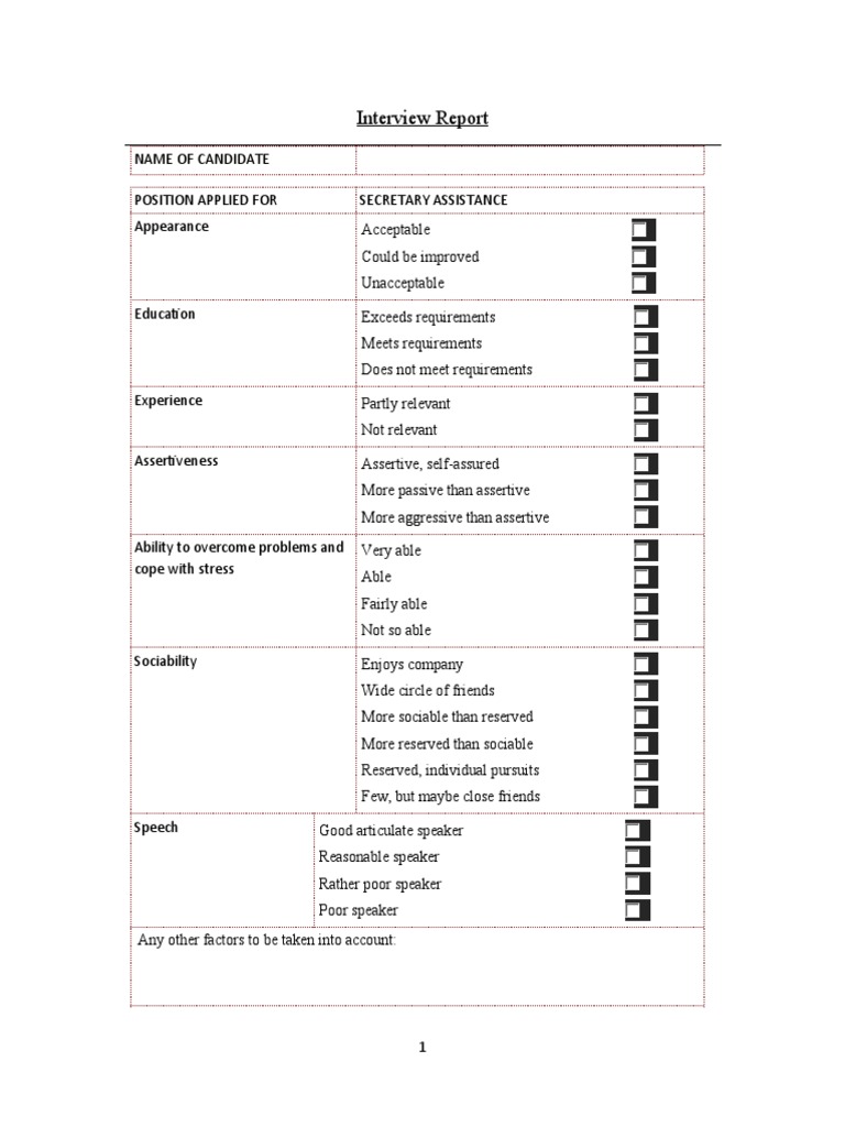 Interview Report | PDF