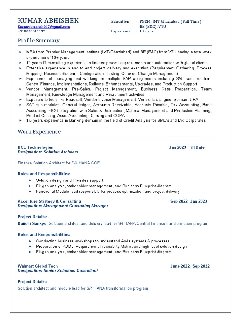 Resume-Kumar Abhishek | PDF Resume-Kumar Abhishek | PDF