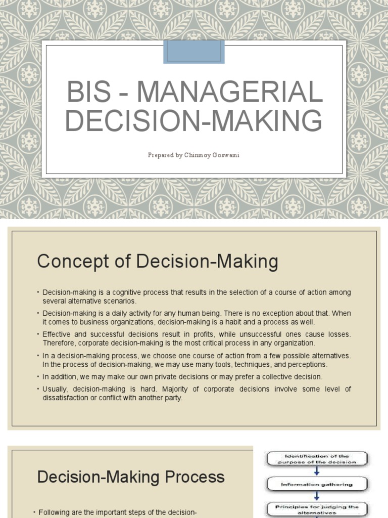 Managerial Decision Making | PDF