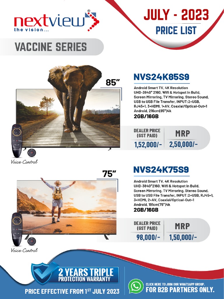 NextView TV Price List July 2023 | PDF