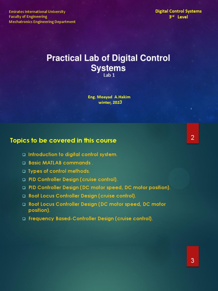 Digital Control 1st Lab Pdf Control Theory Function Mathematics