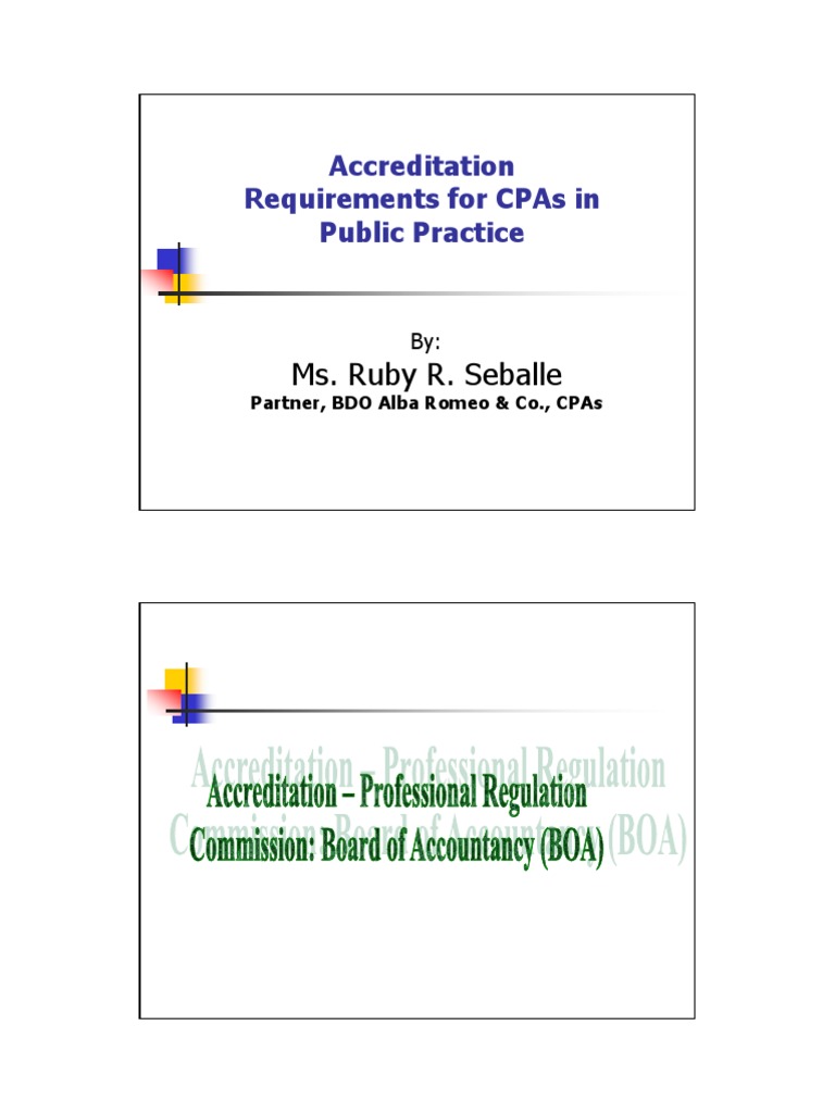 CPA Accreditation Requirements in the Philippines | PDF | Certified ...