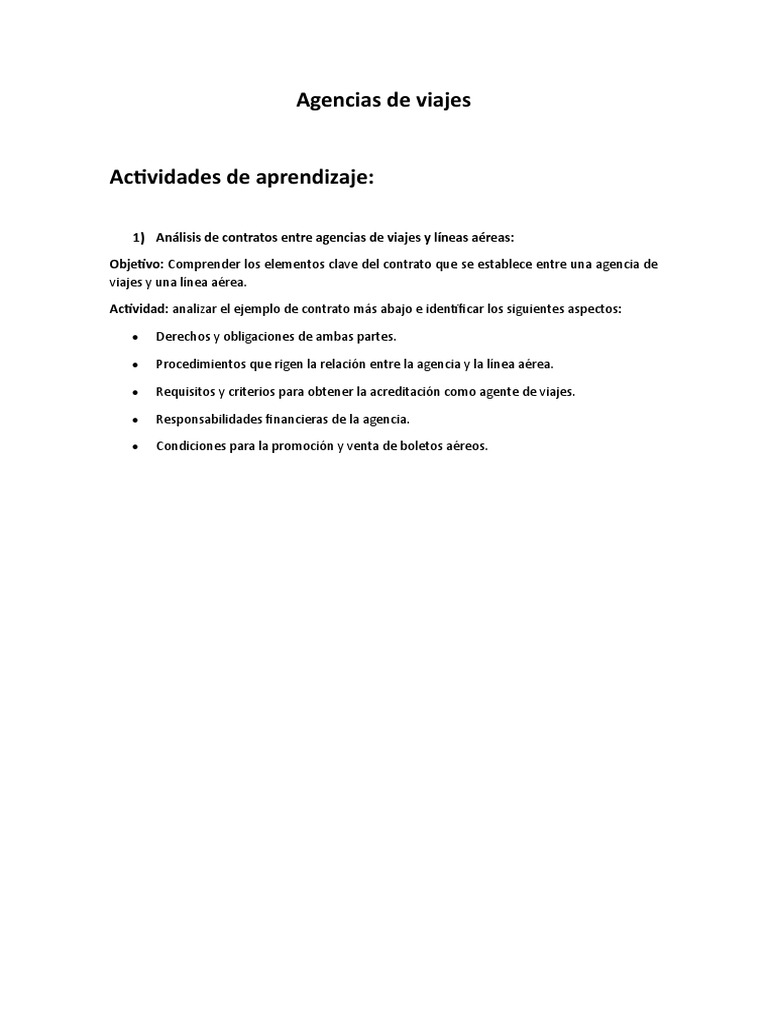 Agencias de Viajes | PDF