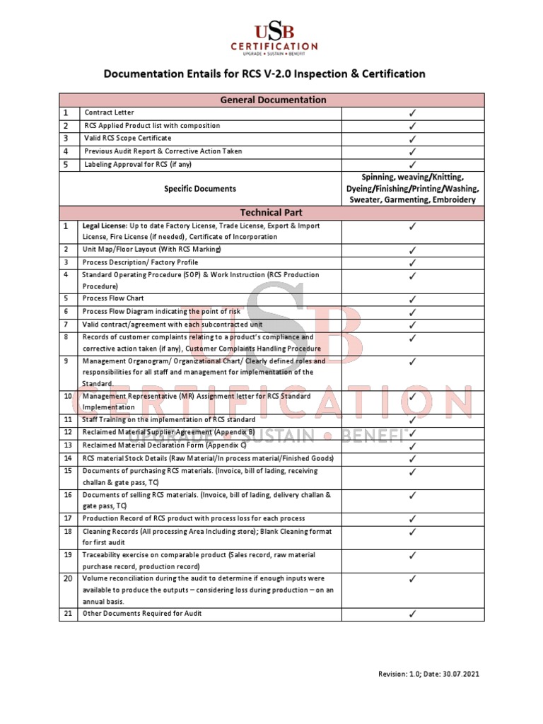 RCS Audit Checklist | PDF | Audit | Invoice