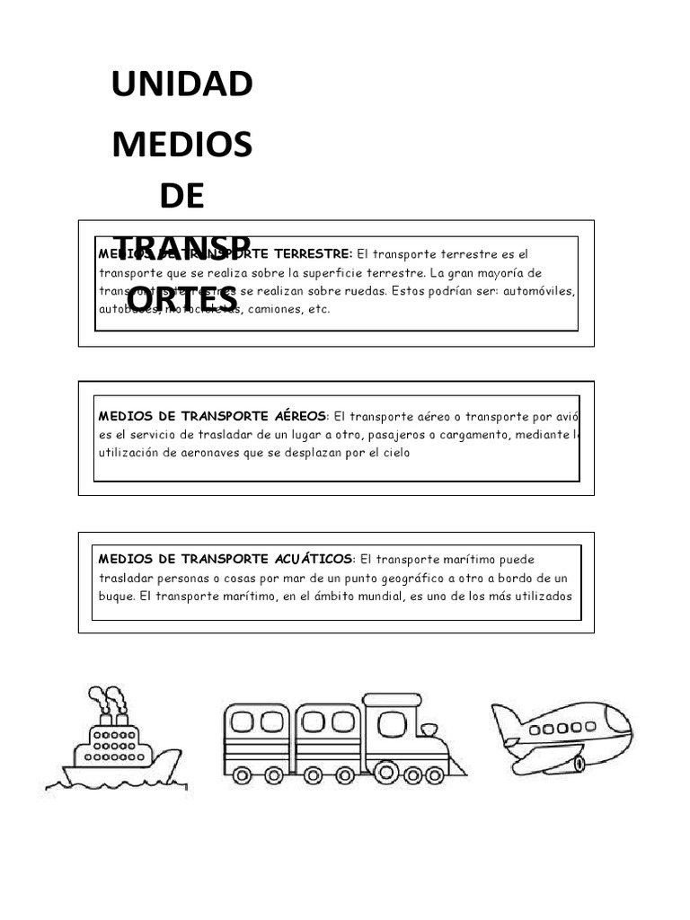 Medios De Transporte Nivel A1 Guía Didáctica – IMGM