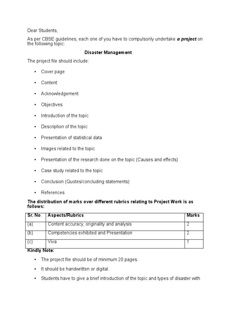 Class 9 Project | PDF
