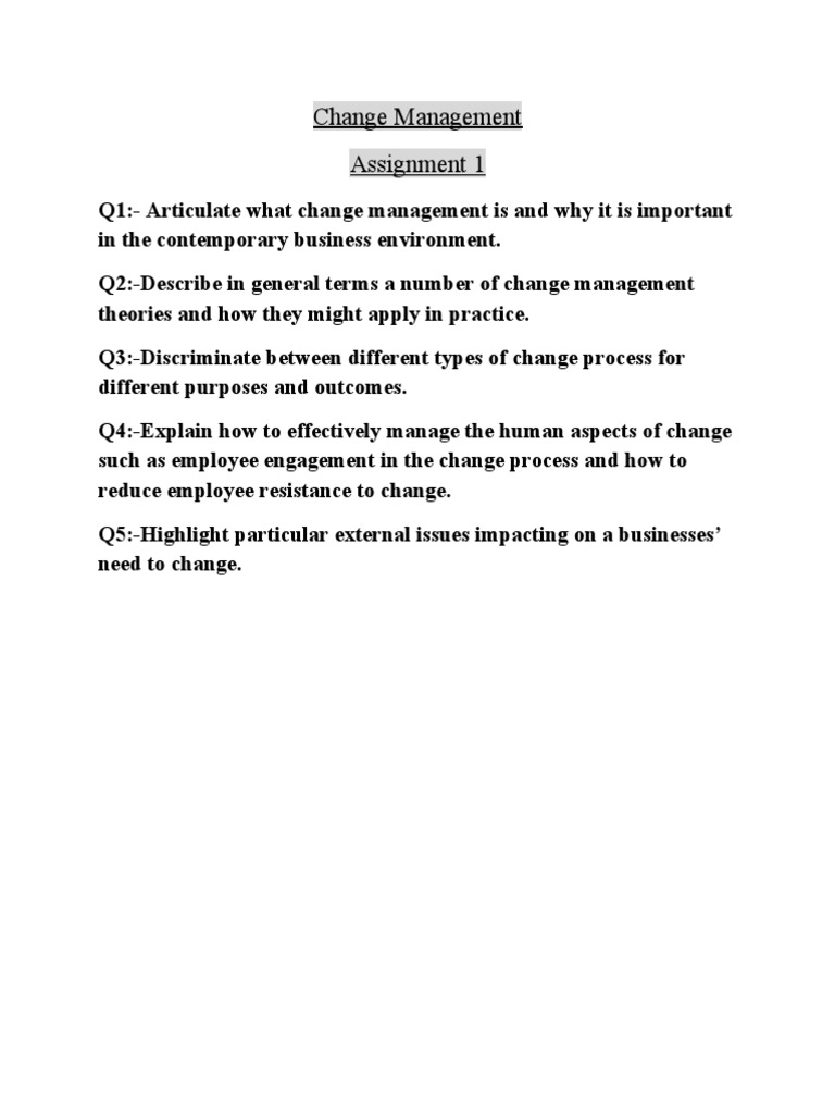 Change Management 1 | PDF