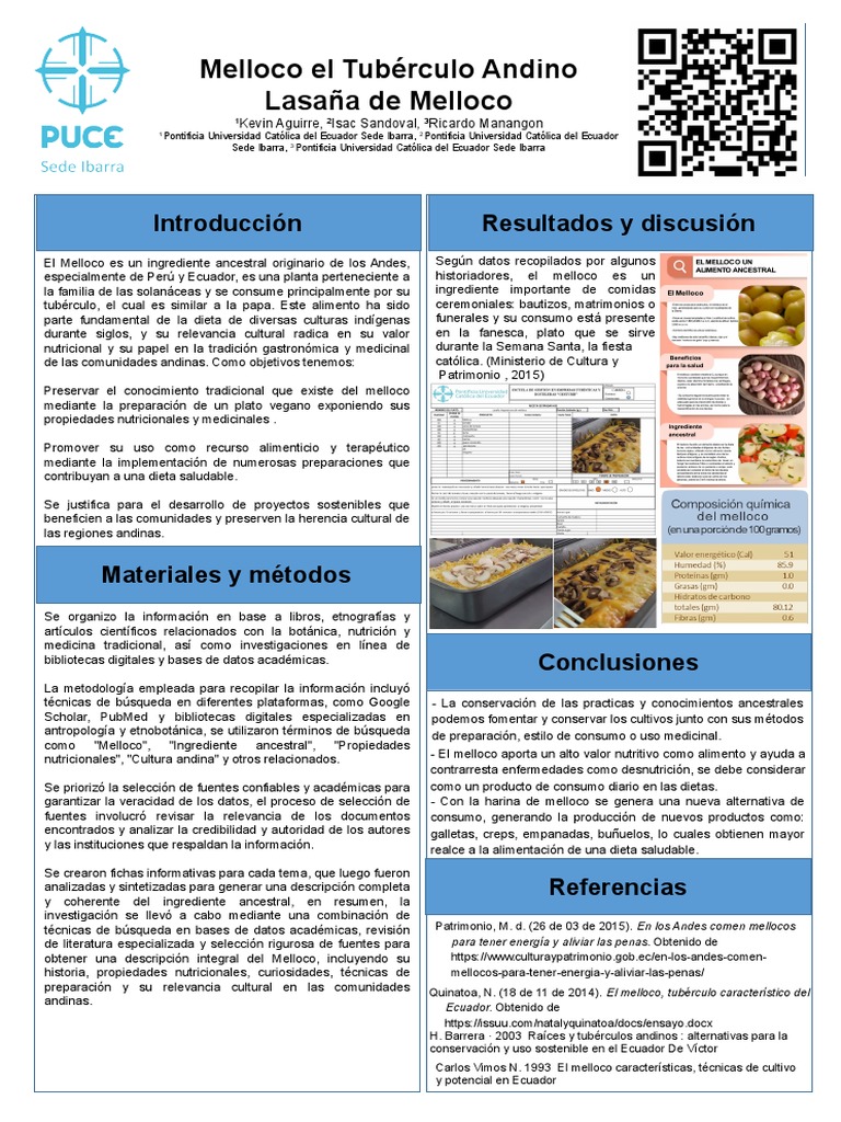 Melloco Final | PDF | Nutrición | Dieta y nutrición