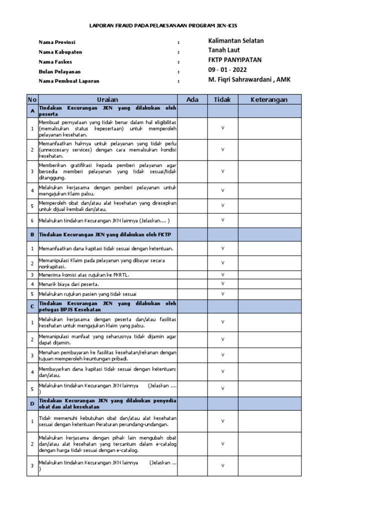 (9)Laporan Fraud September 2022 PkmPyptn | PDF