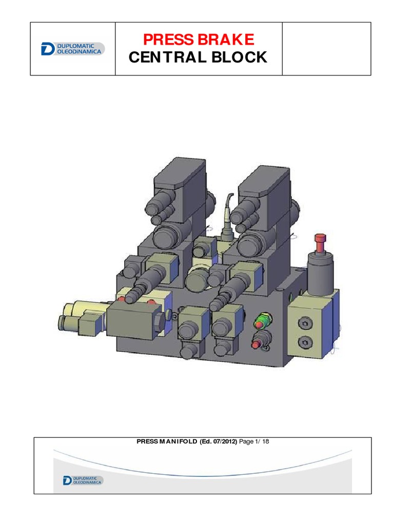 Central Block: Press Brake | PDF | Valve | Leak