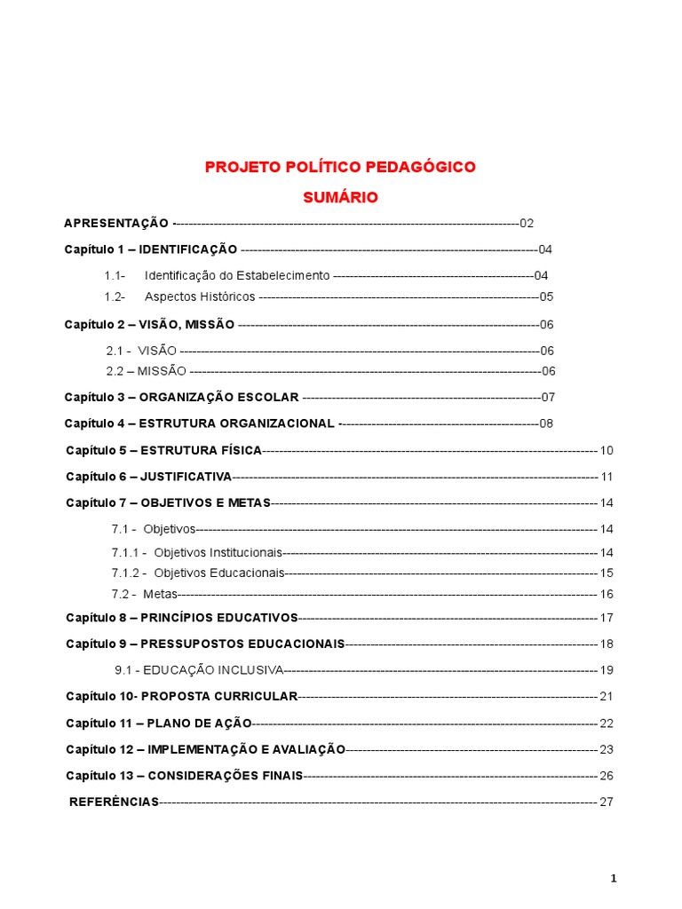 PPP Modelo | PDF | Educação Especial | Pedagogia