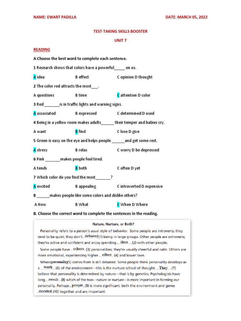 Test Booster | PDF | Career & Growth | Self-Improvement