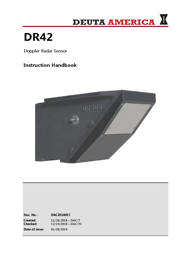 DAC2018037 v2.0 DR42 | PDF | Radar | Electrical Engineering