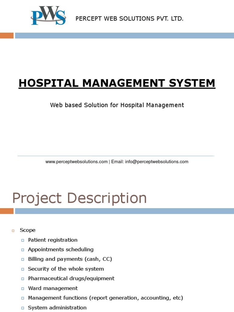 Hospital Management System: Percept Web Solutions Pvt. LTD | PDF ...