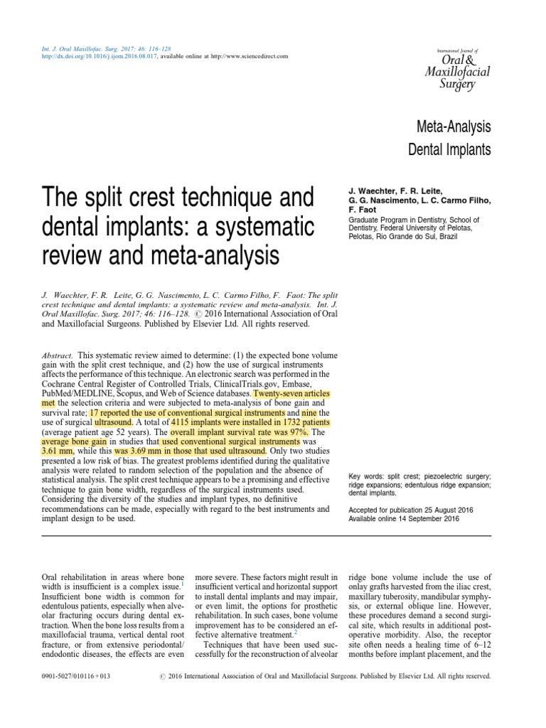 Split Technique 3 | Download Free PDF | Dental Implant | Dentistry