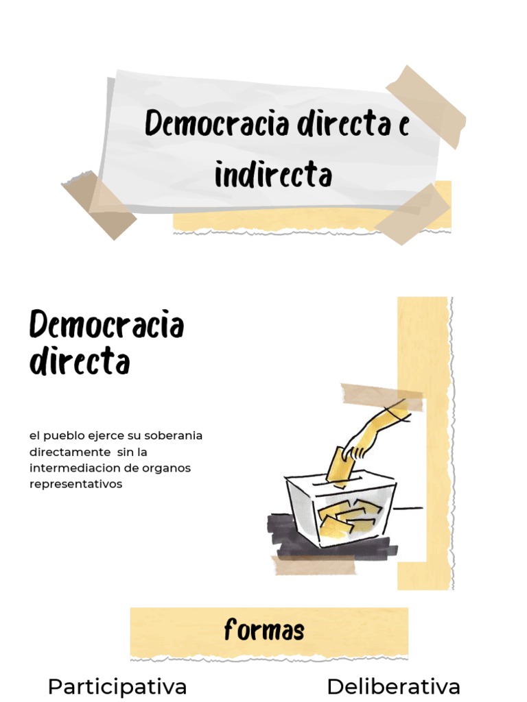 Democracia Directa e Indirecta | PDF | Votación | Democracia