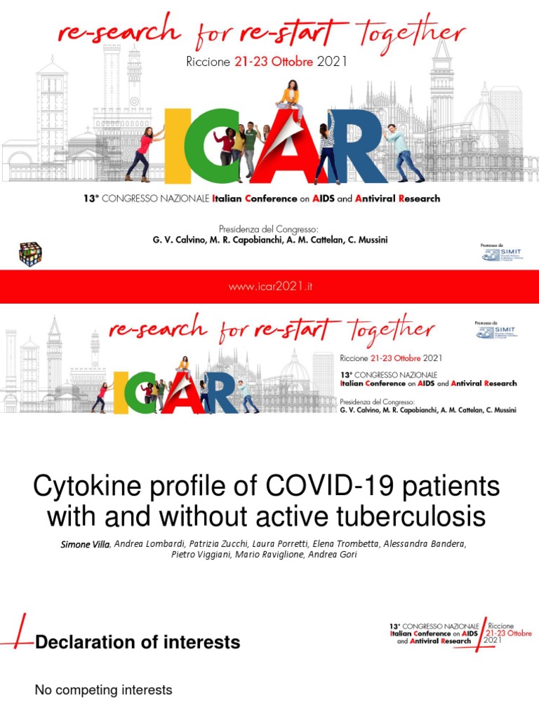 ICAR Oral-Poster 23ott2021 Layout | PDF | Tuberculosis | Infection