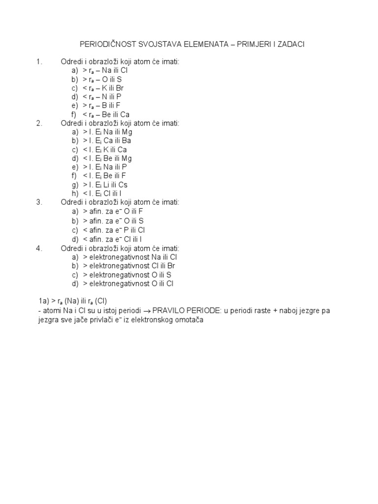 2.5b-PERIODIČNOST-primjeri I Zadaci | PDF