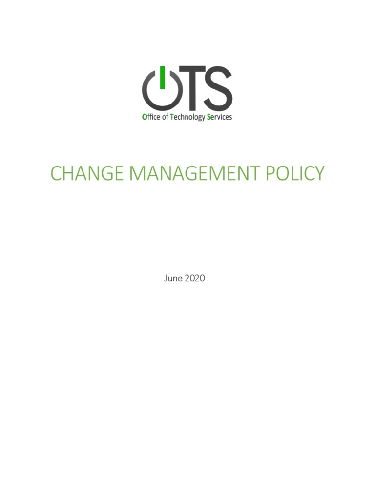 Ots Change Management Policy | PDF