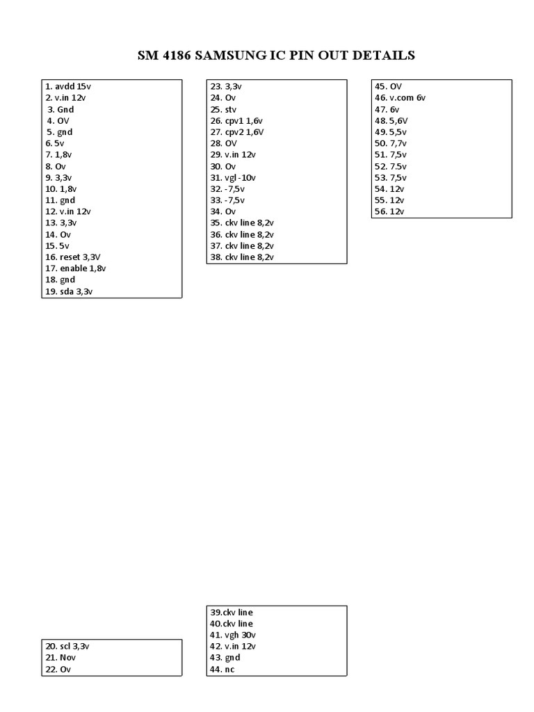 SM 4186 SAMSUNG IC PIN OUT DETAILS (2) | PDF
