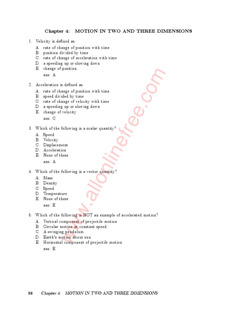 Physics MCQS Book Download (PDFDrive) | PDF | Acceleration | Velocity