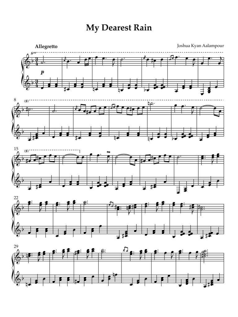 My Dearest Rain - Full Score | PDF