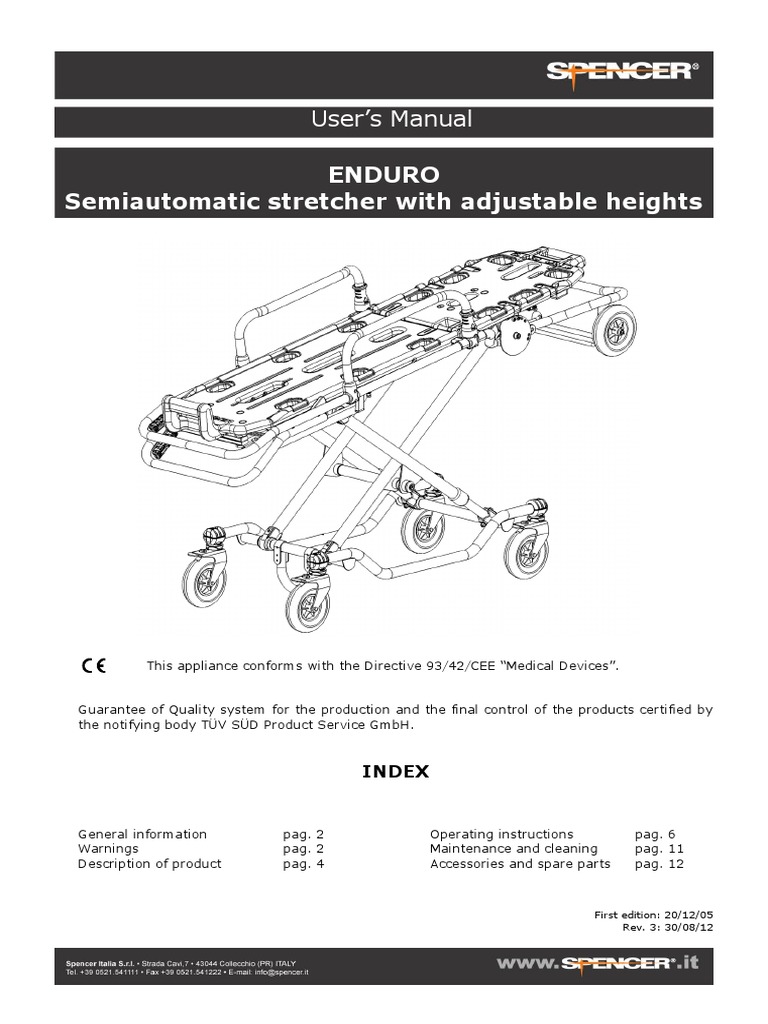 Enduro Stretcher Rev3 en | PDF | Medical Device | Safety