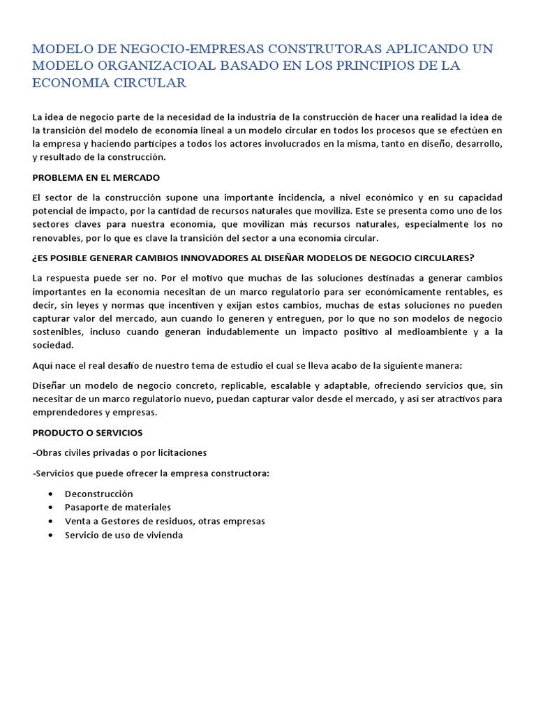 Modelo de Negocio | PDF