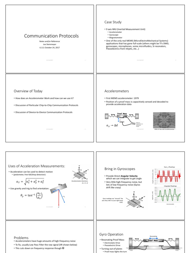 Communication Protocols: Case Study | PDF | Accelerometer | Gyroscope