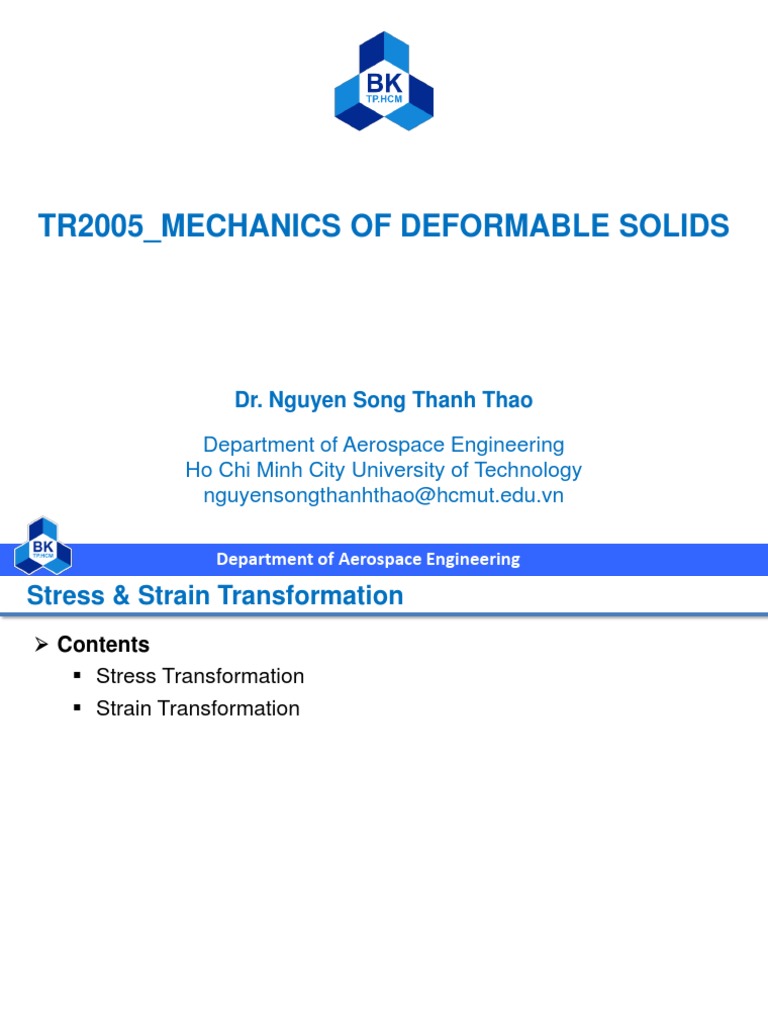 3. Stress Strain Transformation | PDF | Stress (Mechanics) | Mathematical Physics
