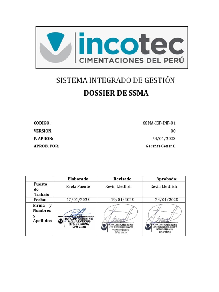 Informe Mensual de SSMA 2023 | PDF