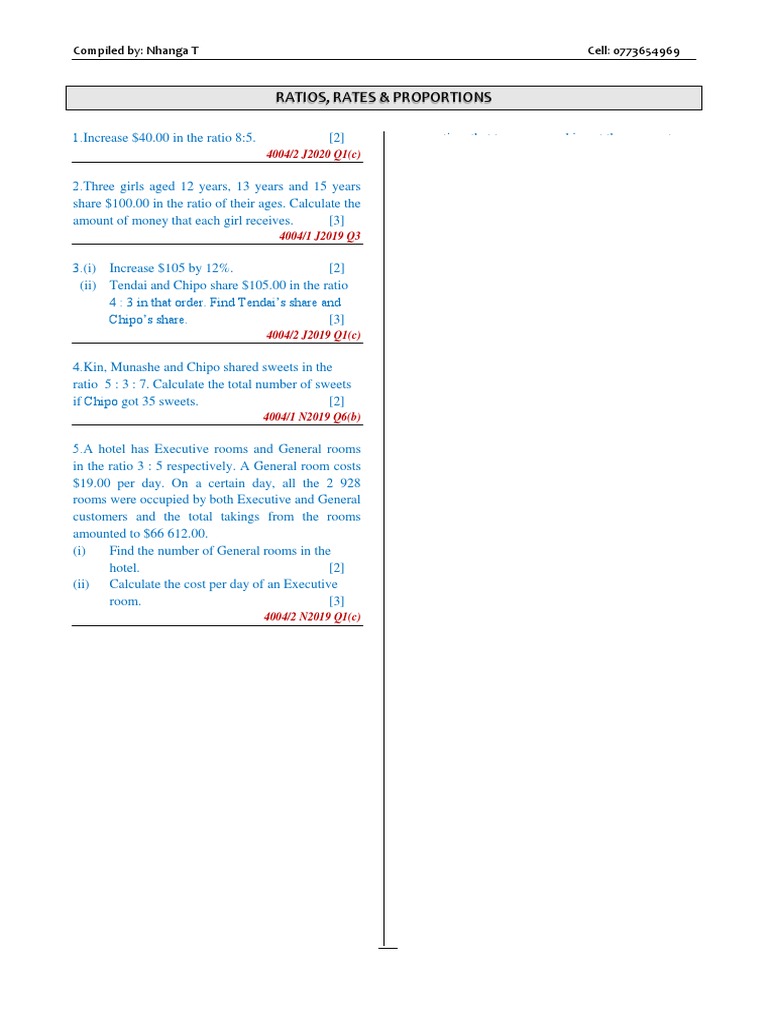 F1 2 Ex 1 Pdf Quantity Metrology