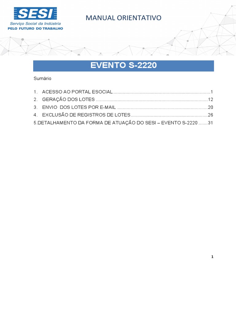 Manual Evento S2220 - CLIENTE - Rev.03 PDF | PDF | Dados | XML