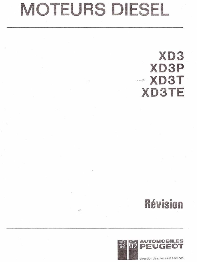 Moteur Indenor XD3 | PDF