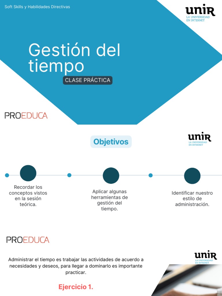 Administración Del Tiempo, Sesión Práctica | PDF